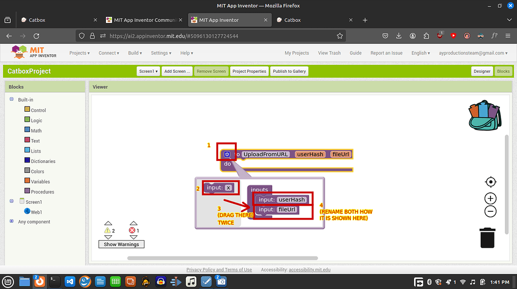HOWTO: Use Catbox in MIT App Inventor! 🐱 - Tutorials and Guides - MIT App Inventor Community