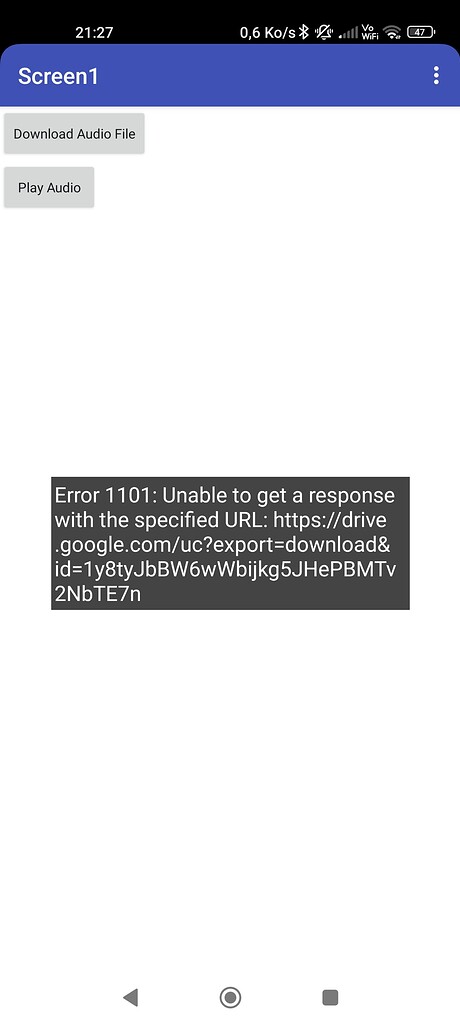 Fail to download audio file from Google Drive - Bugs and Other Issues - MIT App Inventor Community