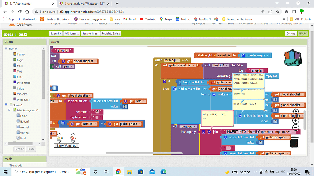 Share tinydb via Whatsapp - MIT App Inventor Help - MIT App Inventor ...