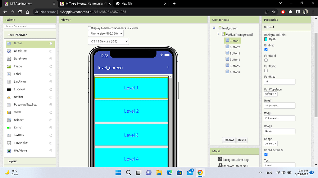 Level system represent a question and answer - MIT App Inventor Help ...