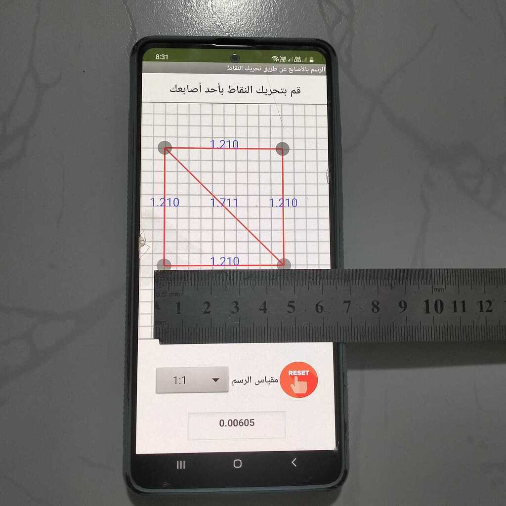 I cannot adjust the physical drawing scale on the canvas and phone screen (1:1) - MIT App ...
