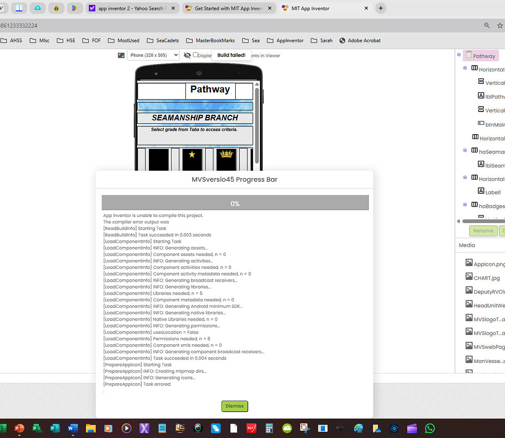 Build Error when compiling? Generating icons, task errored - MIT App Inventor Help - MIT App ...