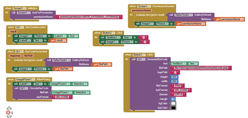 Generate Qr Code And Save To Gallery Mit App Inventor Help Mit App Inventor Community