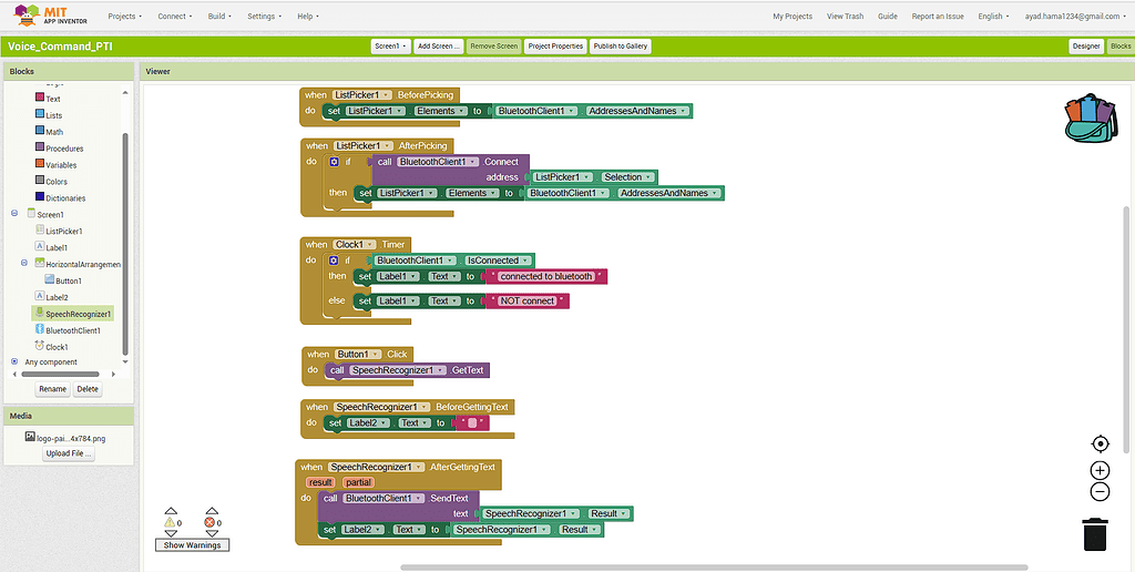 Voice command application using for controlled robotic car - MIT App ...