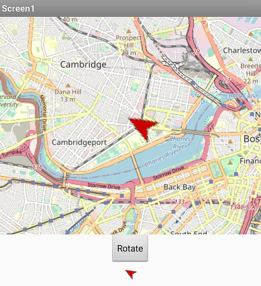 How do I rotate the map marker (draw a line on the map at an angle ...