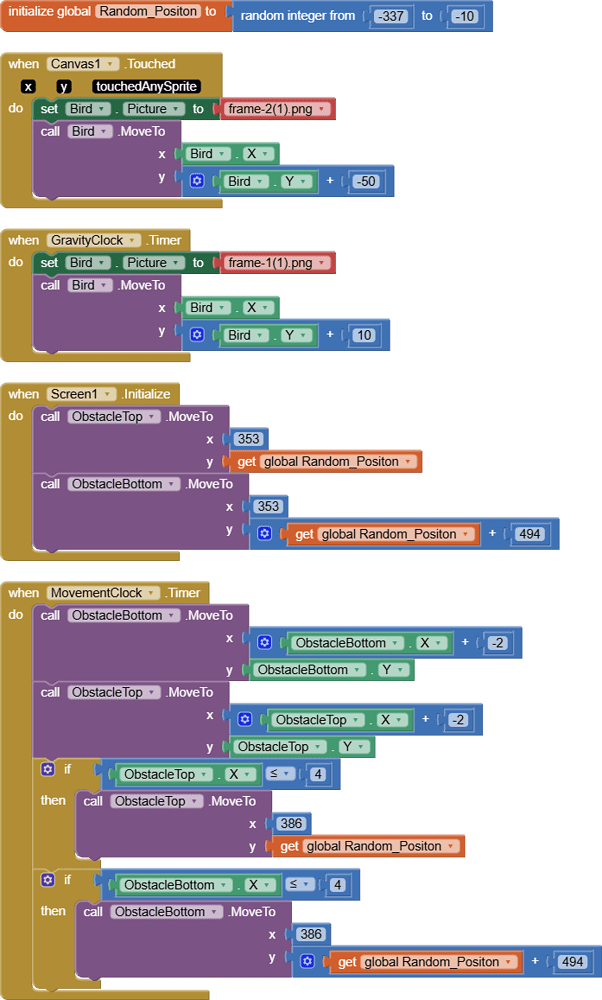 Flappy Bird not working - MIT App Inventor Help - MIT App Inventor ...