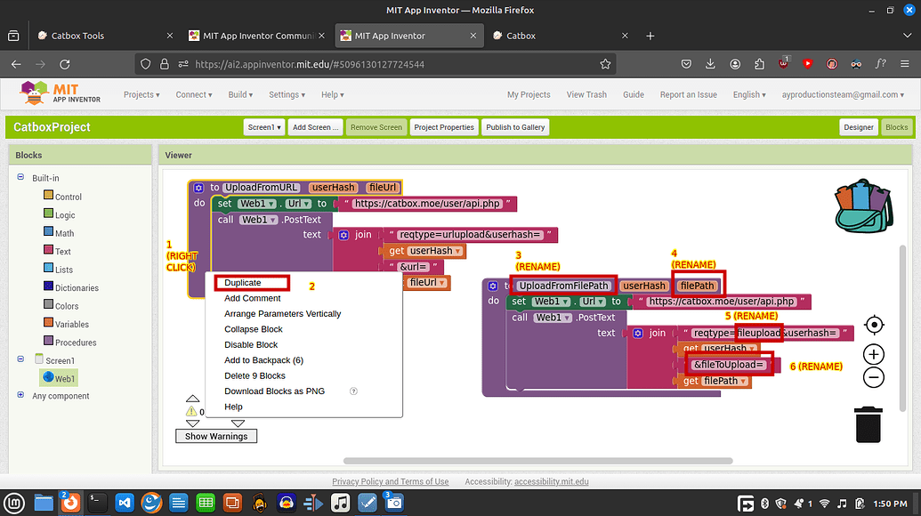 HOWTO: Use Catbox in MIT App Inventor! 🐱 - Tutorials and Guides - MIT ...