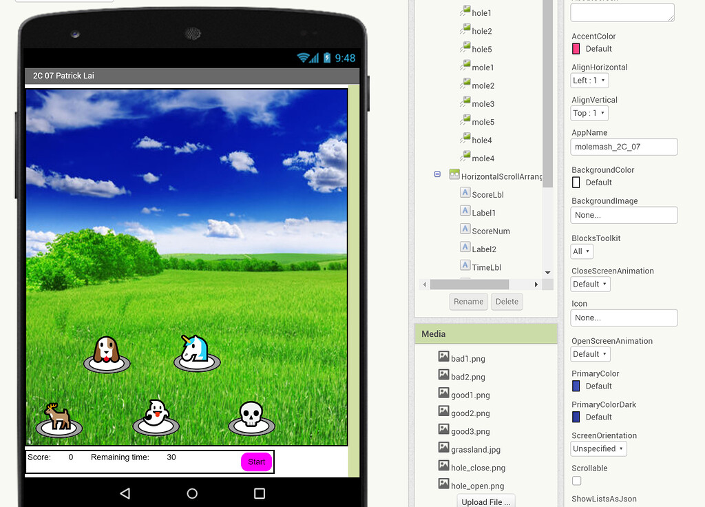 Problems regarding the game 'mole mash' - MIT App Inventor Help - MIT ...