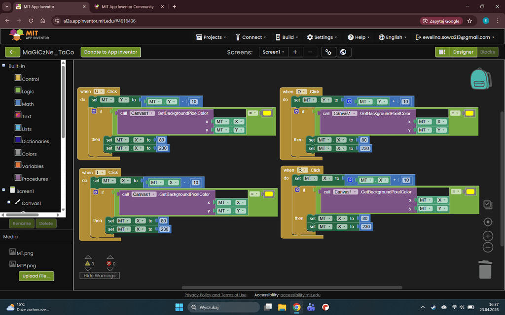 How do I make a sprite collide with a colour on the canvas? Why doesn't ...