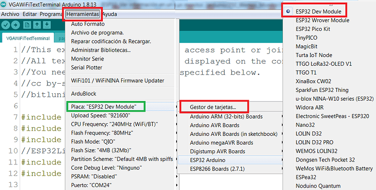 Esp32 Connected To A Vga Monitor App Sends Text Over Wifi To A Vga
