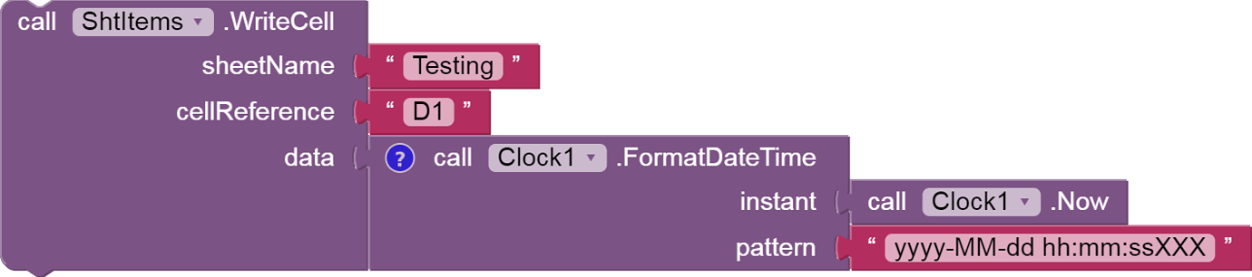 Experiments with Logging DateTimes to Google Sheets - Tutorials and Guides - MIT App Inventor ...