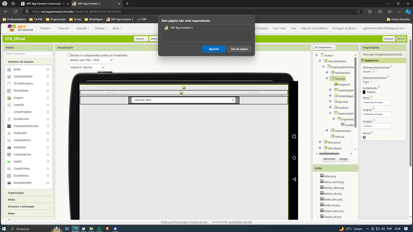 Mit App Inventor Blocks tab isn't working - Bugs and Other Issues - MIT App Inventor Community