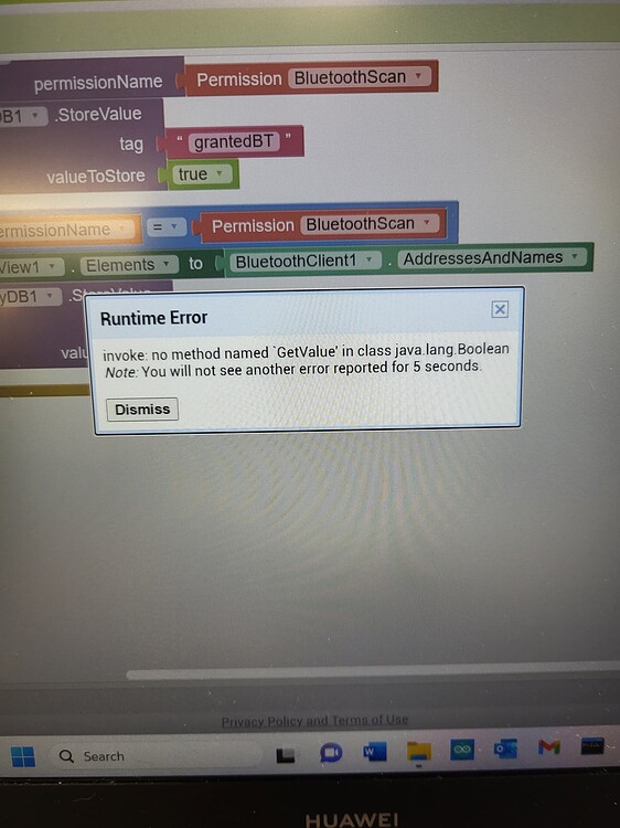 Bluetooth Connection Error Mit App Inventor Help Mit App Inventor