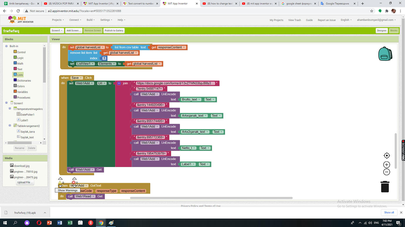 Error 1109 URL not valid HELP )) - MIT App Inventor Help - MIT App Inventor Community