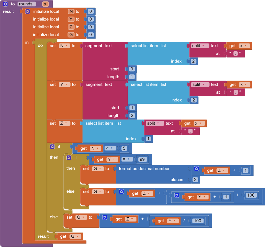 Math Blocks Rounding Even Numbers MIT App Inventor Help MIT App