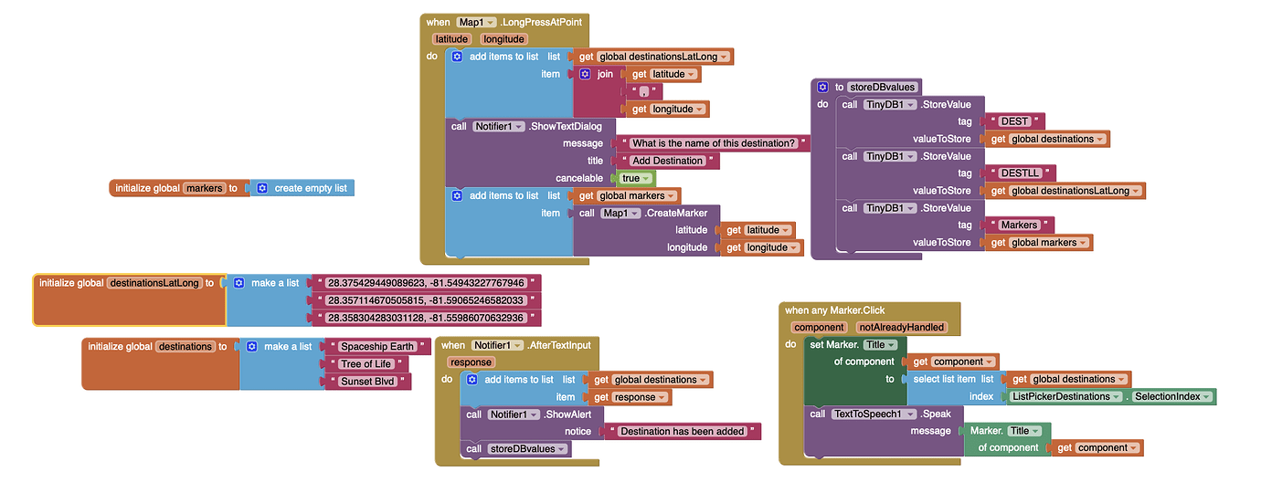 HELP PLS! Map Tour App - adding markers in blocks and text to speech ...