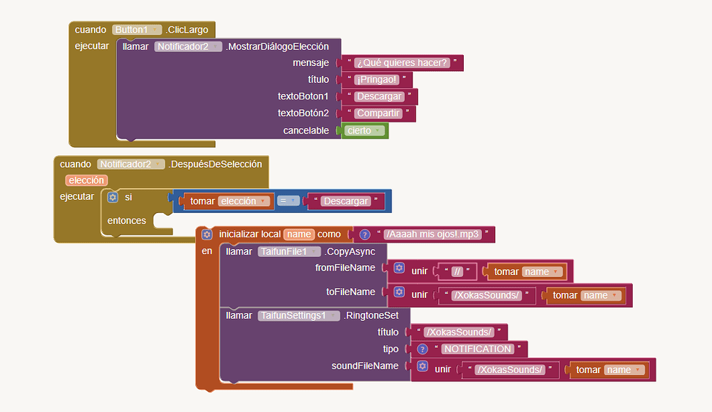 How do I download a button sound? (as notification tone) - MIT App ...