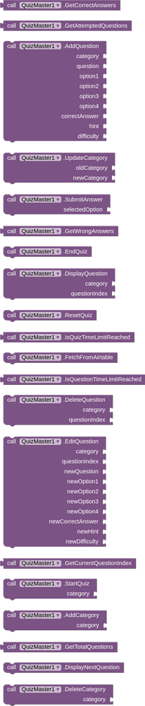[Beta] QuizMaster Extension - Extensions - MIT App Inventor Community