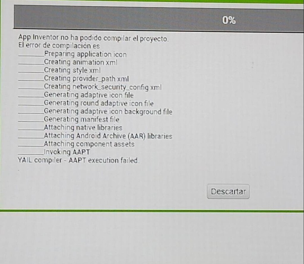 My app won't open, AAPT execution failed - Bugs and Other Issues - MIT App Inventor Community