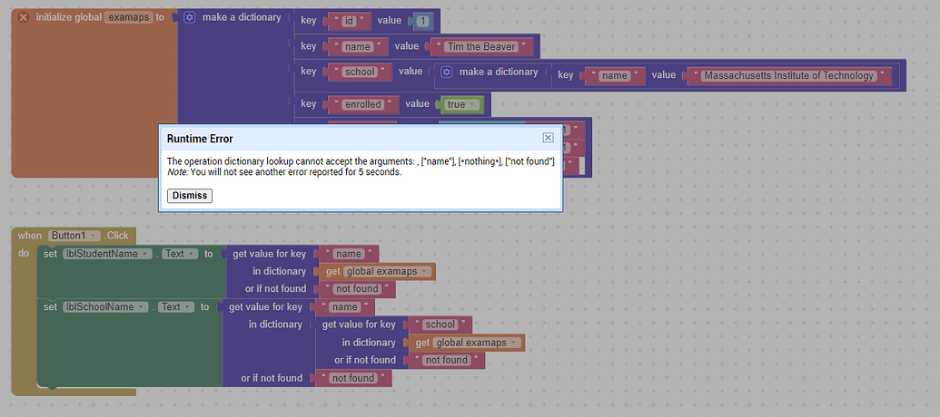 Cannot figure out the Dictionary - MIT App Inventor Help - MIT App ...