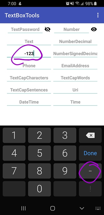 Textbox number only and negative number - MIT App Inventor Help - MIT App Inventor Community