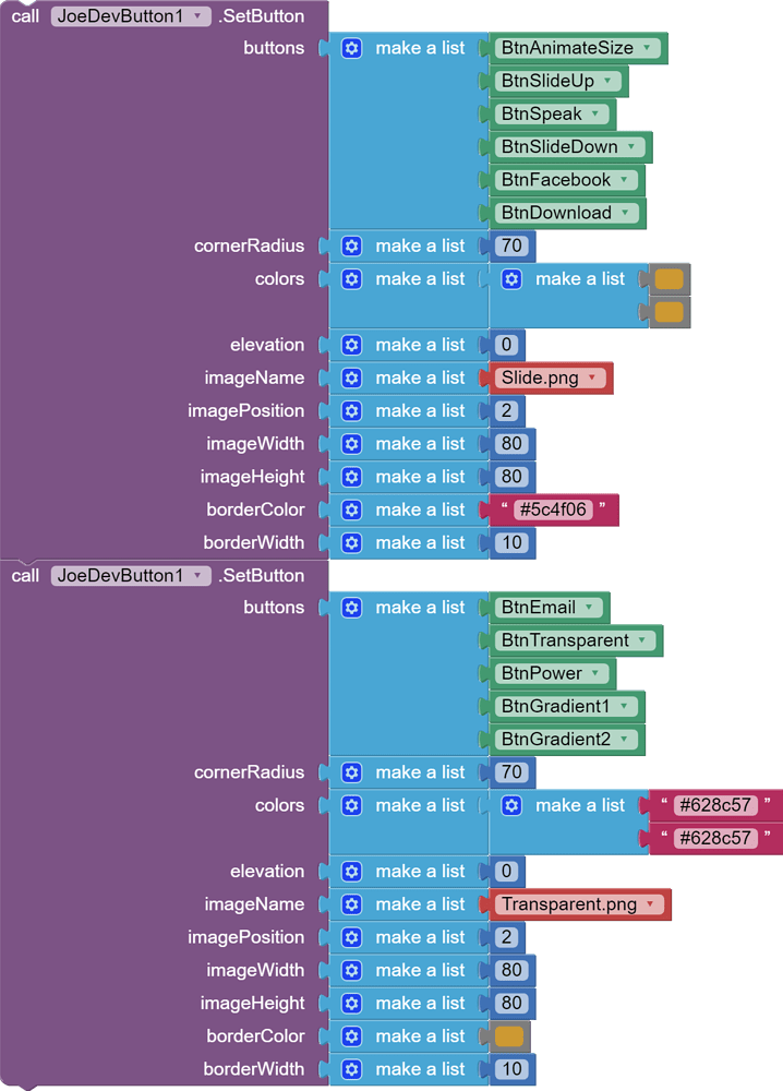 Button • Custom: Icon, Radius, Border, Color, Gradient, HTML Text, Text Alignment - Extensions ...