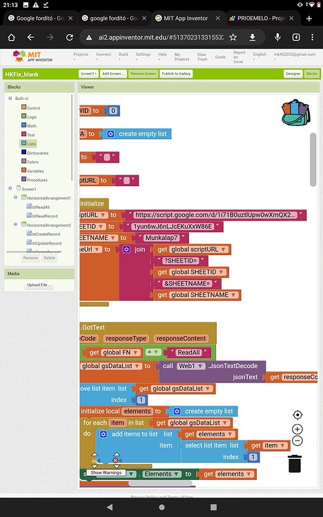 Data read modify Googlesheet Sheet3 - #13 by TIMAI2 - MIT App Inventor Help - MIT App Inventor ...