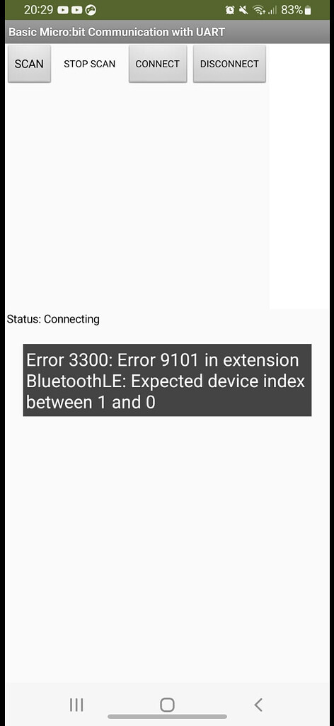 Blutooth problem connecting to a BBC microbit - MIT App Inventor Help - MIT App Inventor Community