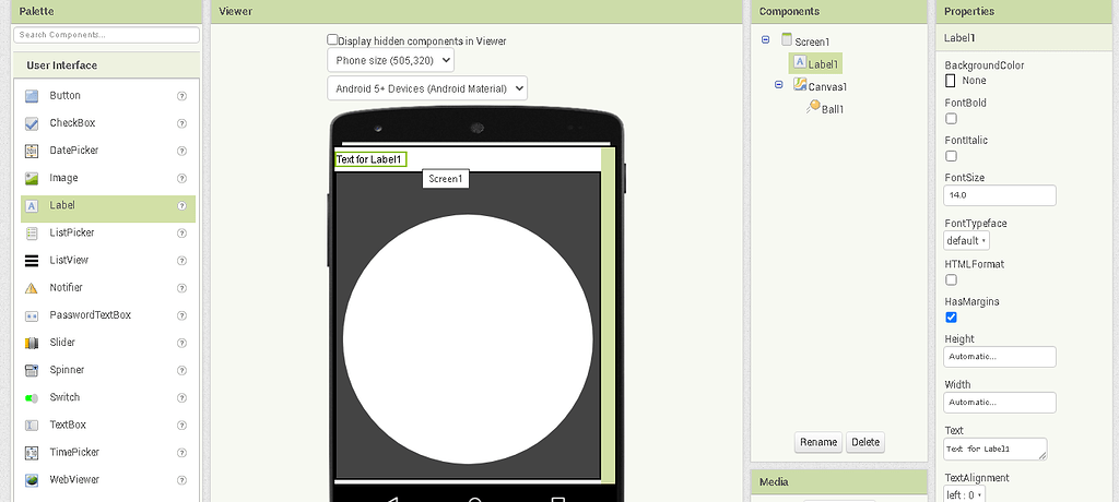 How can I add a label inside a canvas? - MIT App Inventor Help - MIT ...
