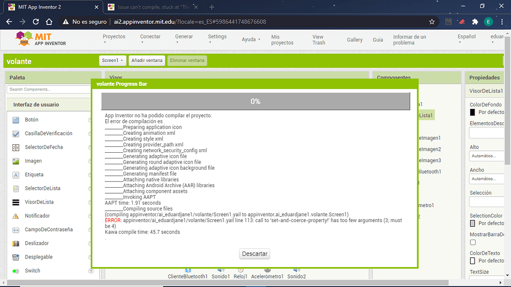 Cannot Compile The Program Mit App Inventor Help Mit App Inventor Community