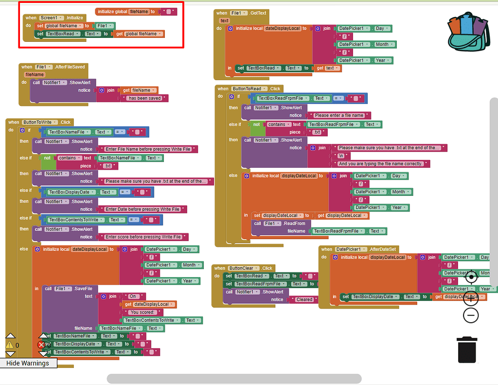 Remembering/displaying last saved file - MIT App Inventor Help - MIT ...