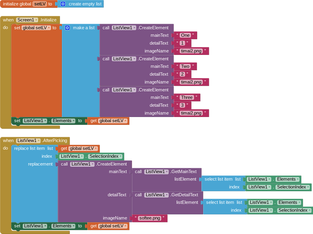 Listview Replace List Item Problem Mit App Inventor Help Mit App Inventor Community