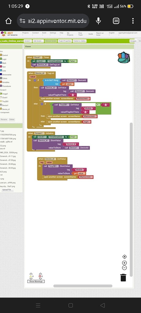 Facing issue in login system - MIT App Inventor Help - MIT App Inventor ...