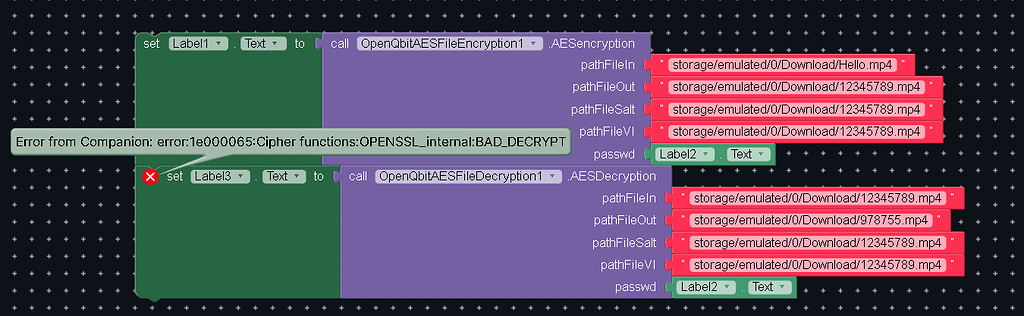 Help for file encryption and decryption - MIT App Inventor Help - MIT ...