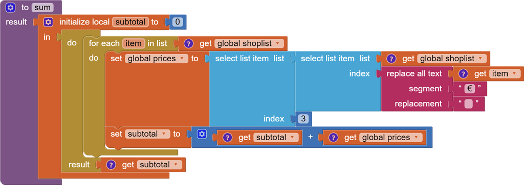 Sum of values from a list from a tinydb - MIT App Inventor Help - MIT ...