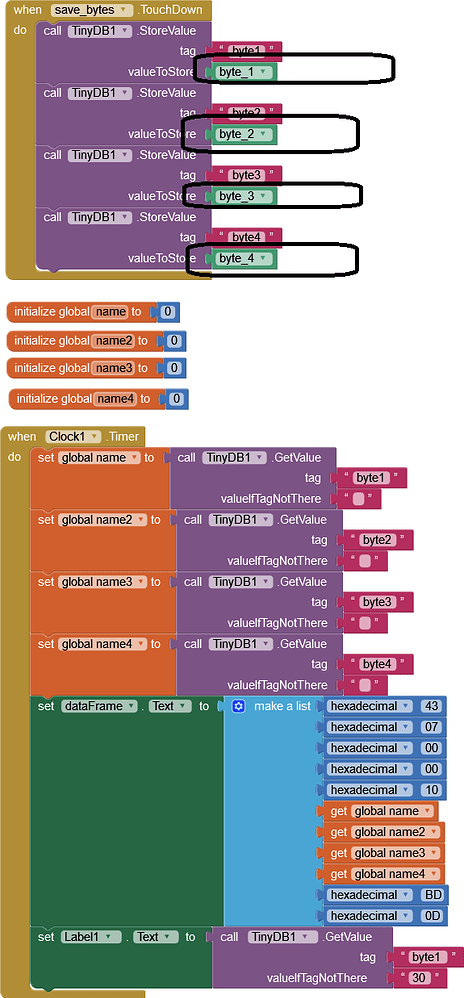 Assign hex values for multiple bytes - MIT App Inventor Help - MIT App ...