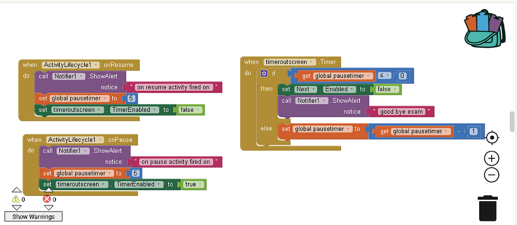 Timer doesn't work when onPause event - MIT App Inventor Help - MIT App ...