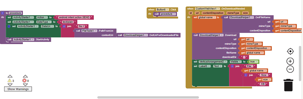 Having trouble sending a Downloaded File from CustomWebView to an ...