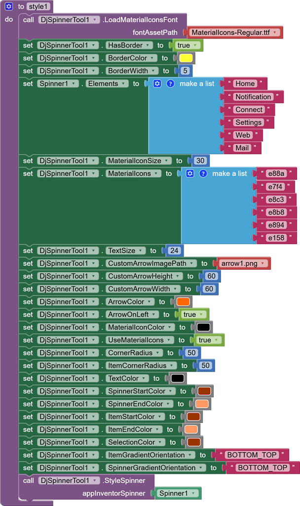 [Free]DjSpinnerTool Style a Spinner - Extensions - MIT App Inventor ...
