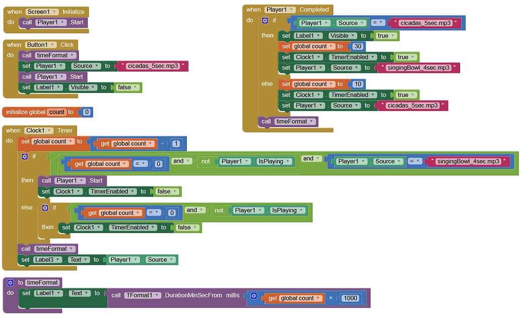 Countdown timer with sounds - MIT App Inventor Help - MIT App Inventor ...