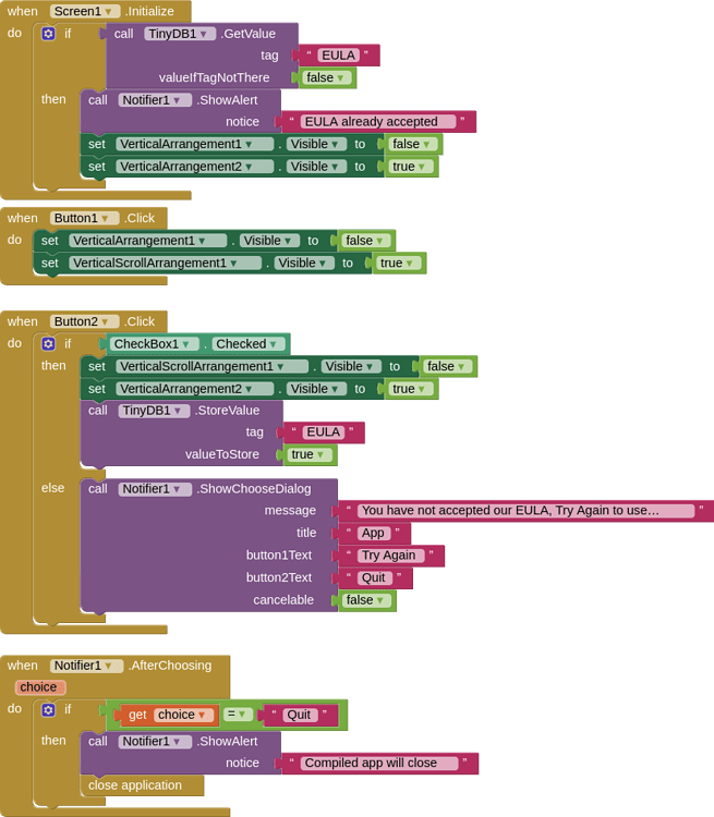 EULA check box - need to know blocks and where to put a long text of ...