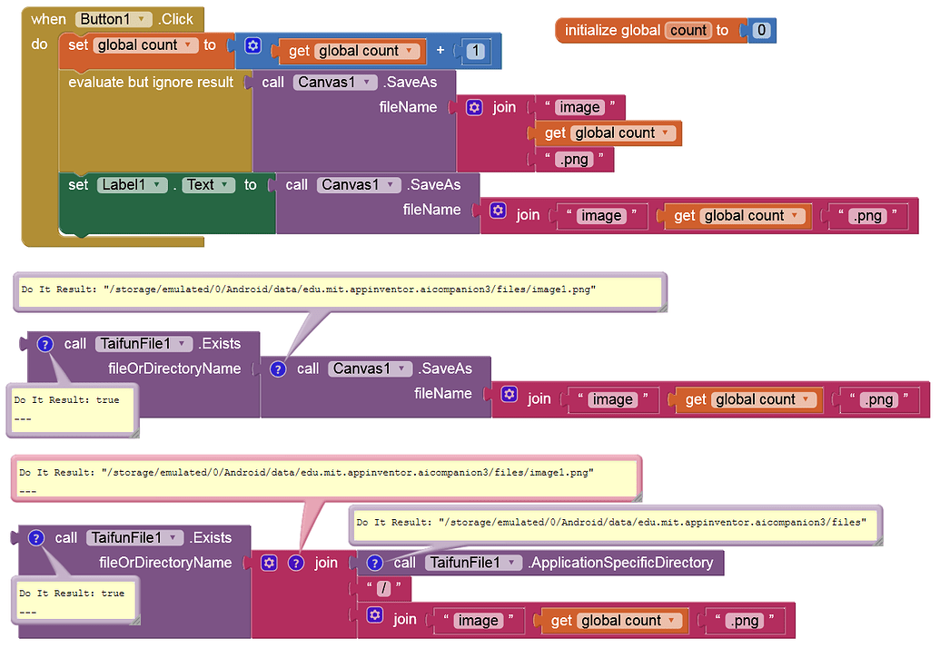 Save pictures (Canvas) - MIT App Inventor Help - MIT App Inventor Community