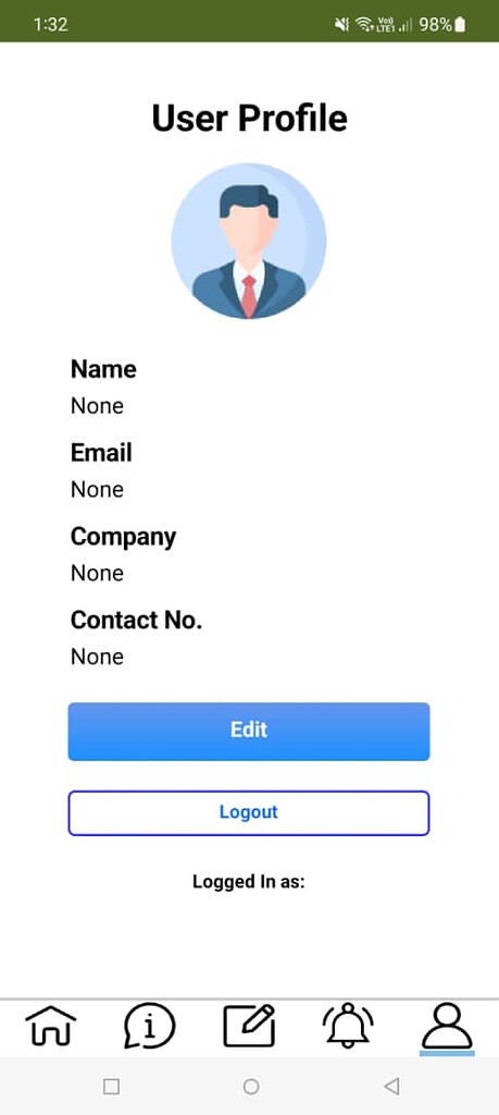 Not able to tag different user login to save user profile's data ...