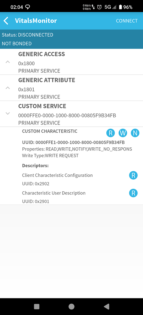 Dynamically get service+characteristic UUID of HM-10 BLE device based on read/write property ...
