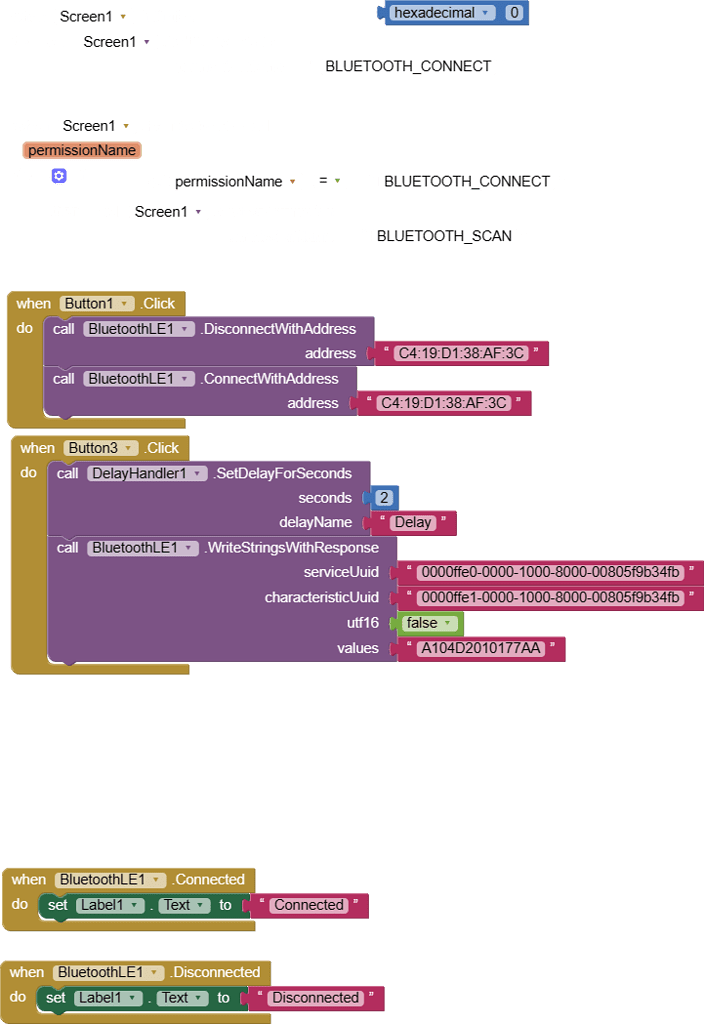 BLE Write strings Not Sending - MIT App Inventor Help - MIT App Inventor Community