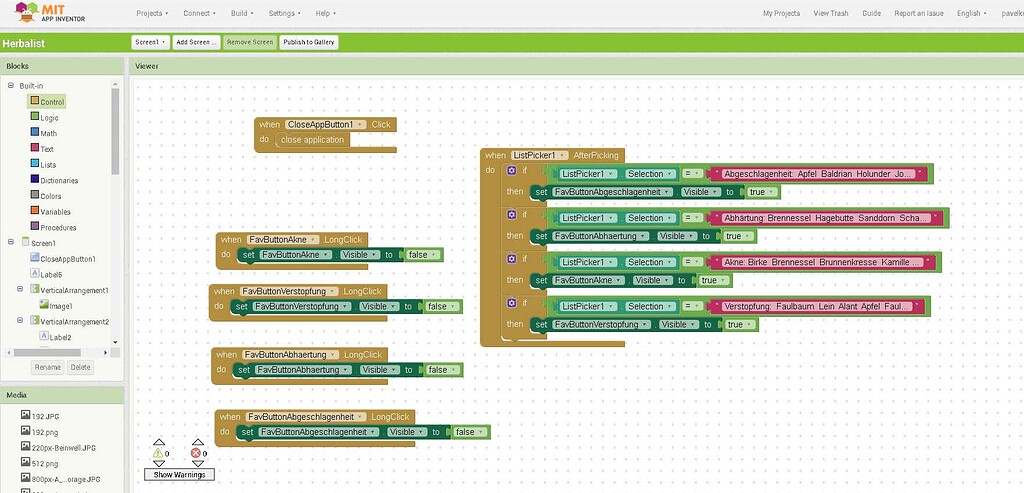 How do I Store Favorit's Buttons for Later Use - Re-Opening the App? - MIT App Inventor Help ...