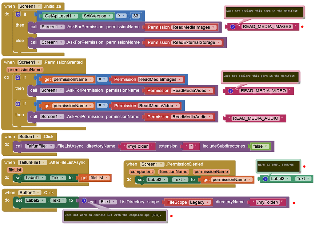 Unable to list directory with the File component on Android 13+ - Bugs and Other Issues - MIT ...