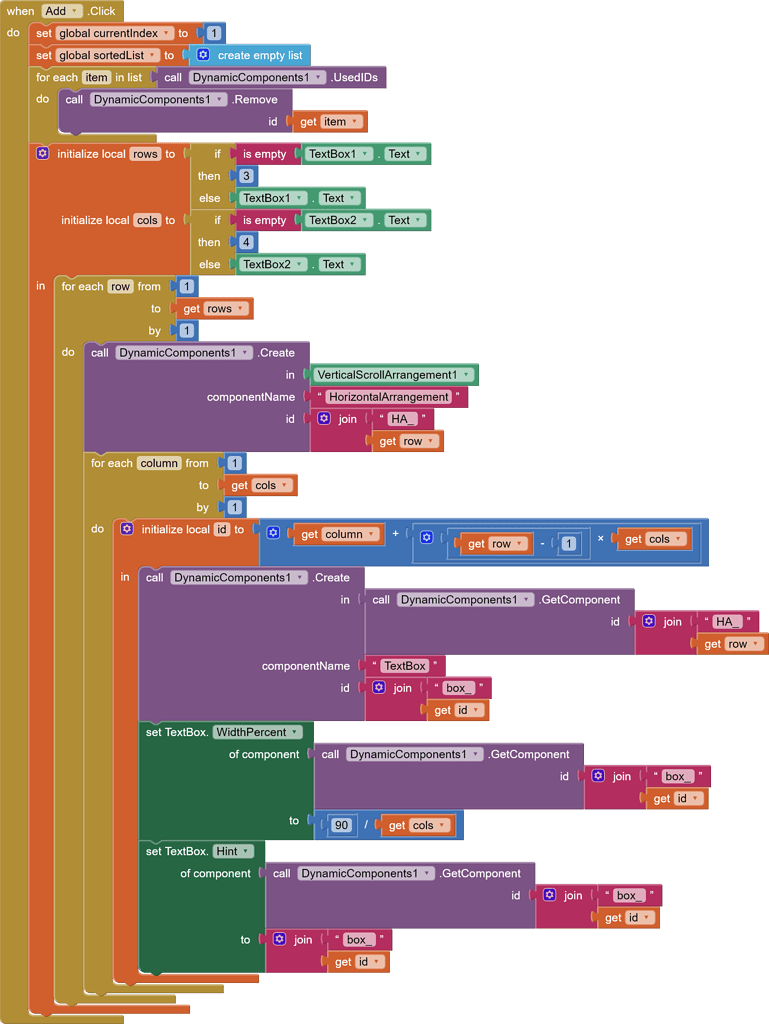 How do you Create Custom Row × Column Grid of TextBoxes Using Recycler List Extension? - MIT App ...