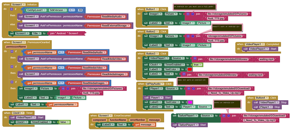 Test on AI2 test server - targetSdkVersion=33 │ Aug 31, 2023 │ storage ...