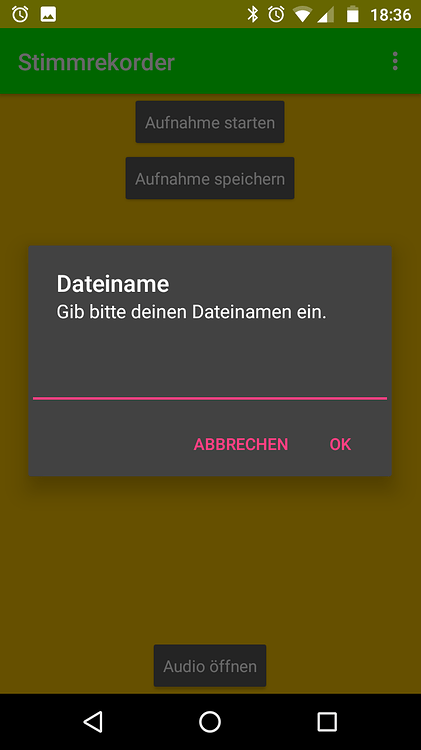Save a sound recorder recording on the user's cell phone - MIT App ...
